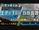 【永楽型放送】JR京浜東北線 王子駅 1番線 自放音源 接近・戸閉放送 - nicozon